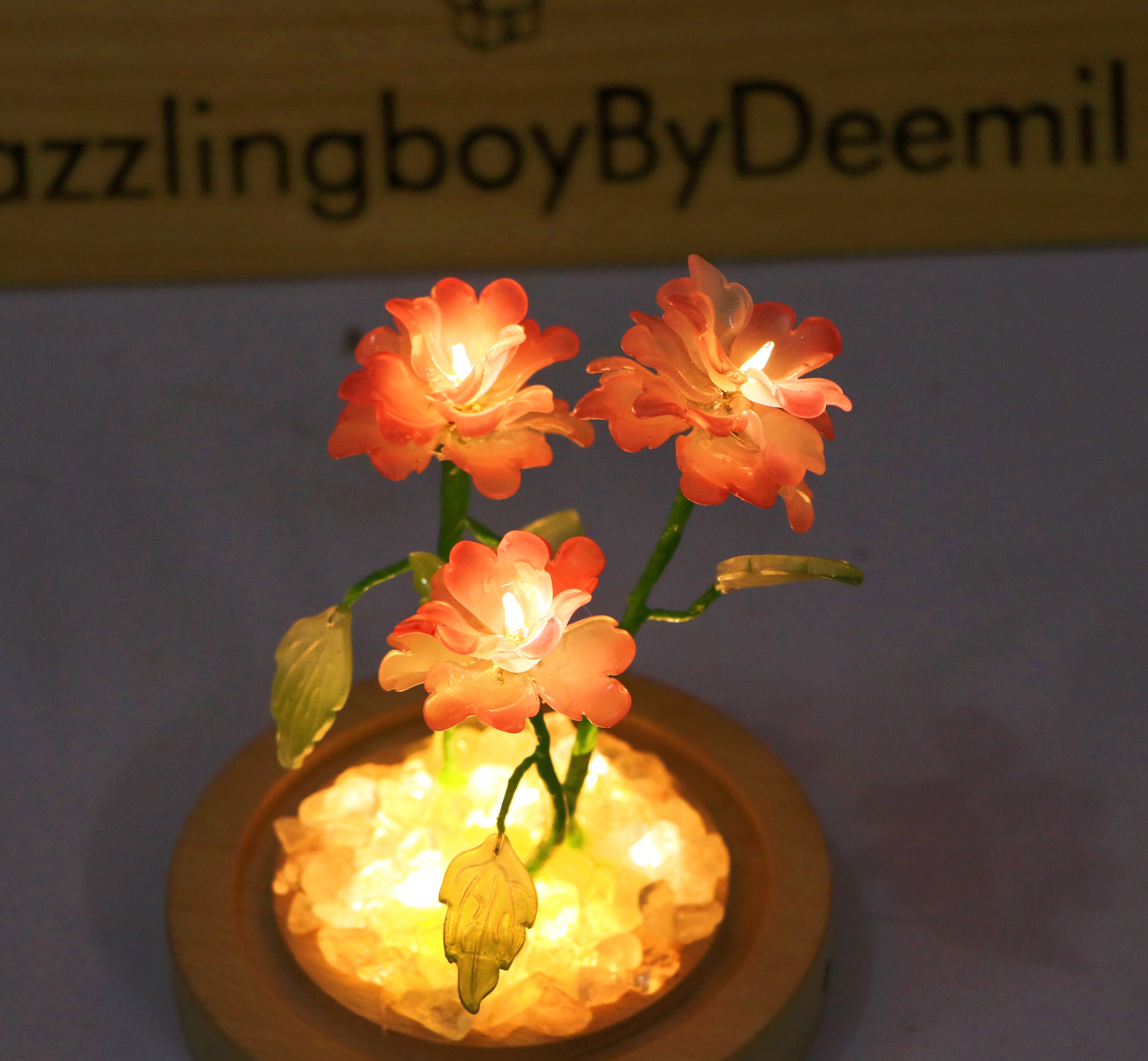 Original Peony Night Light King of Flowers Small Table Lamp - Etsy
