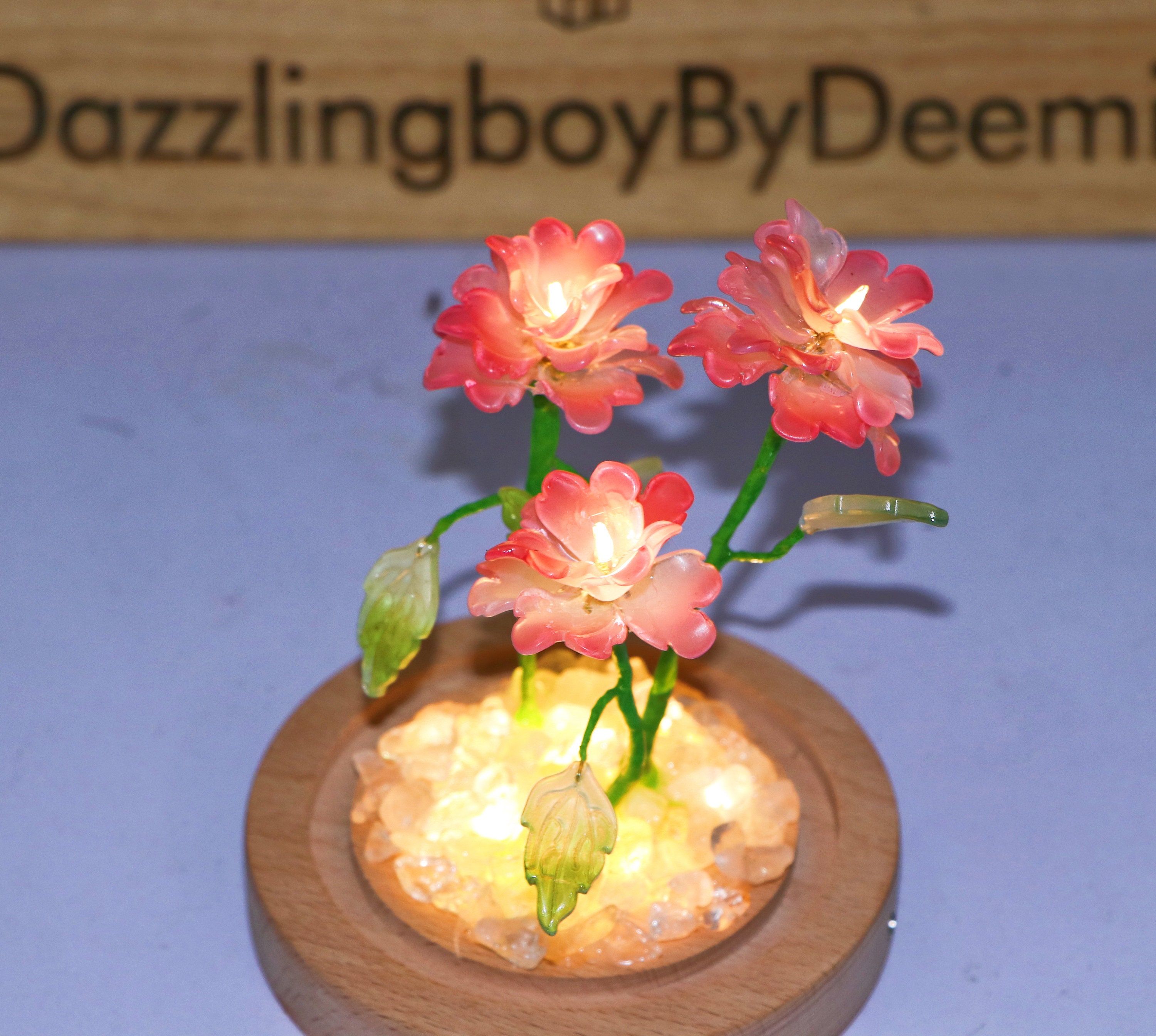 Original Peony Night Light King of Flowers Small Table Lamp - Etsy