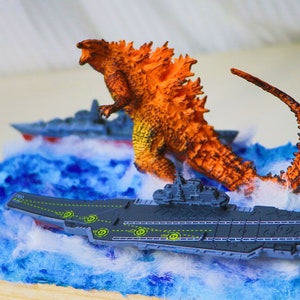 Ocean Godzilla Aircraft Carrier Destroyer Red Lotus Godzilla Monster ...