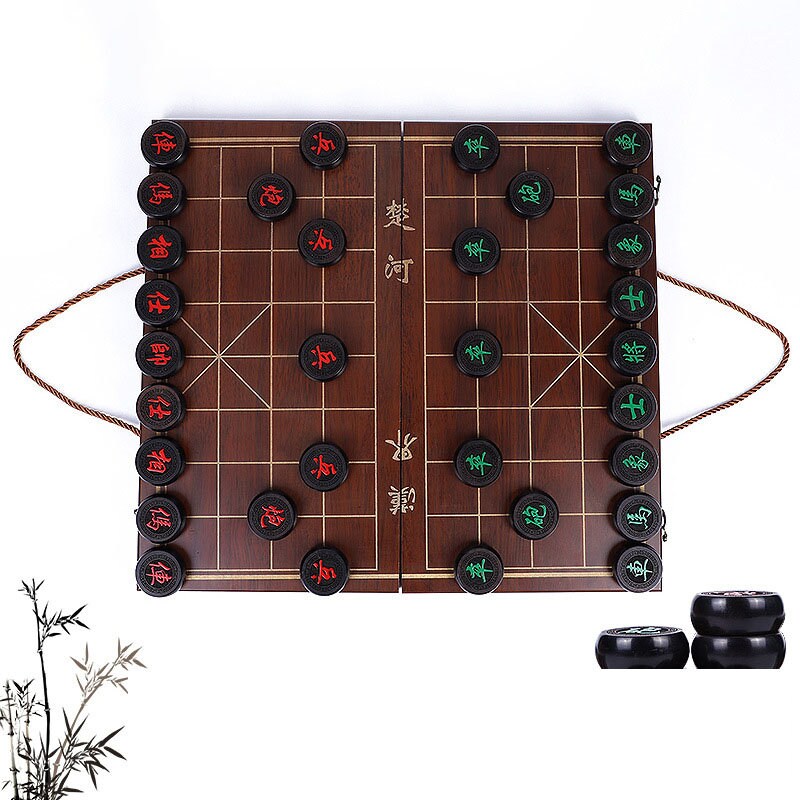 Hand Carved Solid Wood Ancient Chinese Chess Mahogany Chess - Etsy