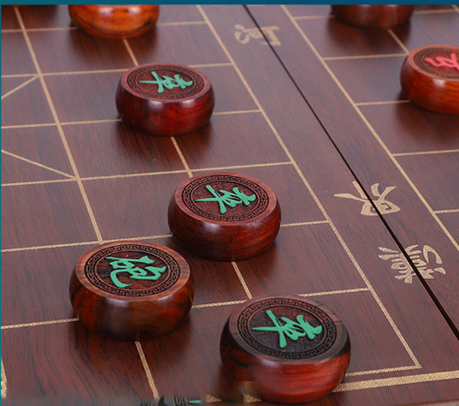 Hand Carved Solid Wood Ancient Chinese Chess Mahogany Chess - Etsy