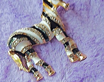 Zebra Brooch - Etsy