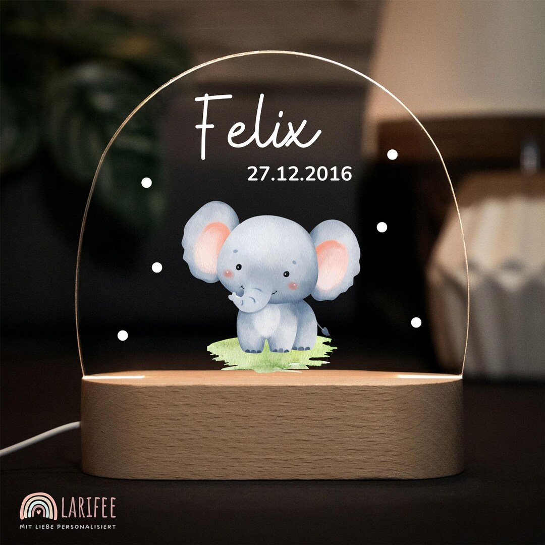 Bedside Lamp Dimmable Elephant, Night Light Baby, Table Lamp Children ...