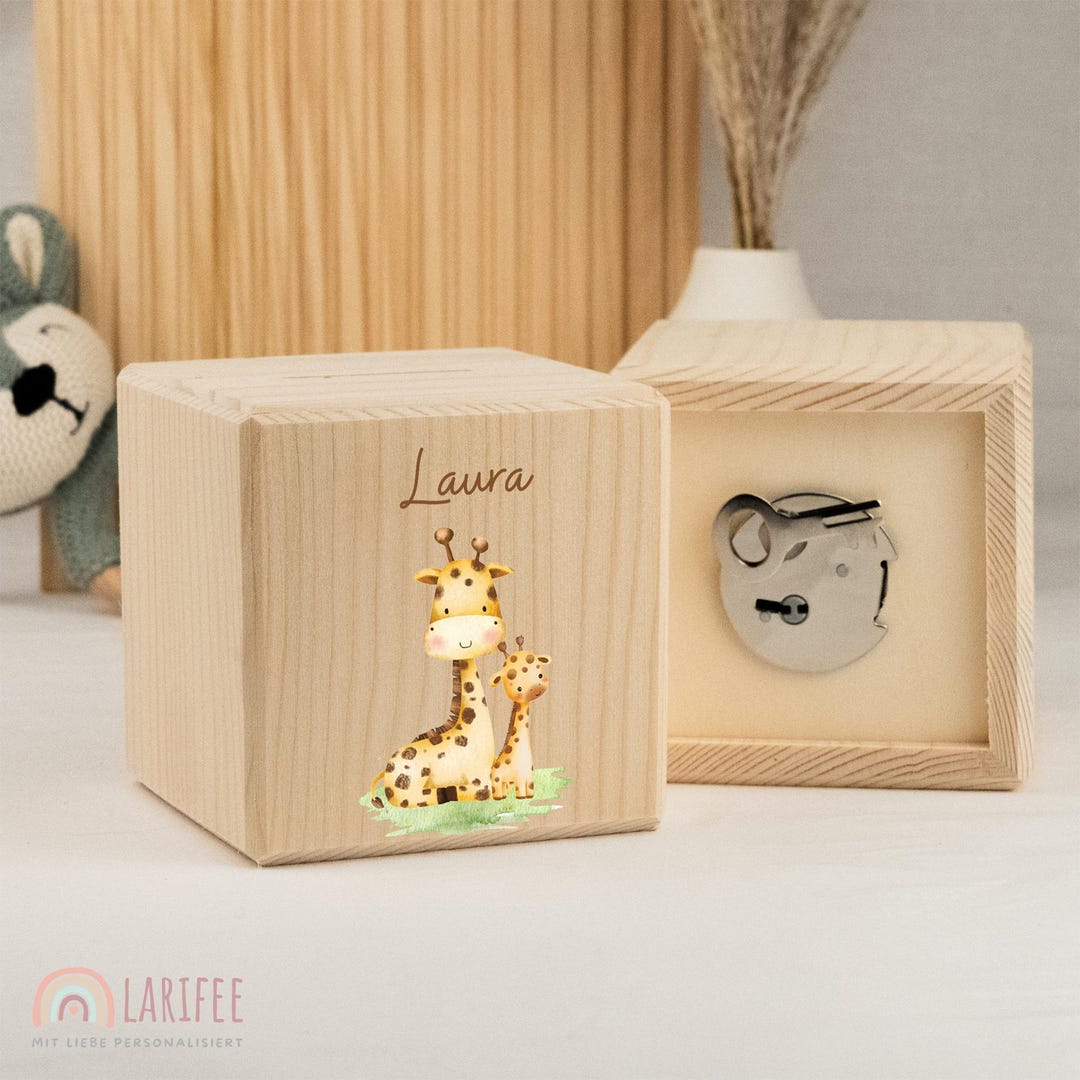 Personalized Money Box With Giraffe, Money Box for Children and Babies ...