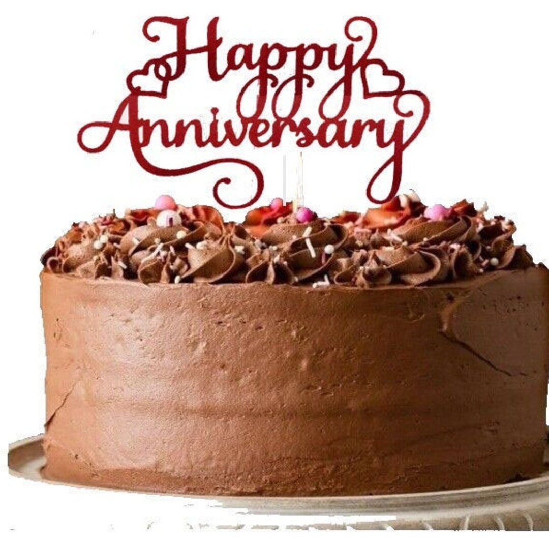 Happy Anniversary Cake Topper Anniversary Topper Wedding - Etsy