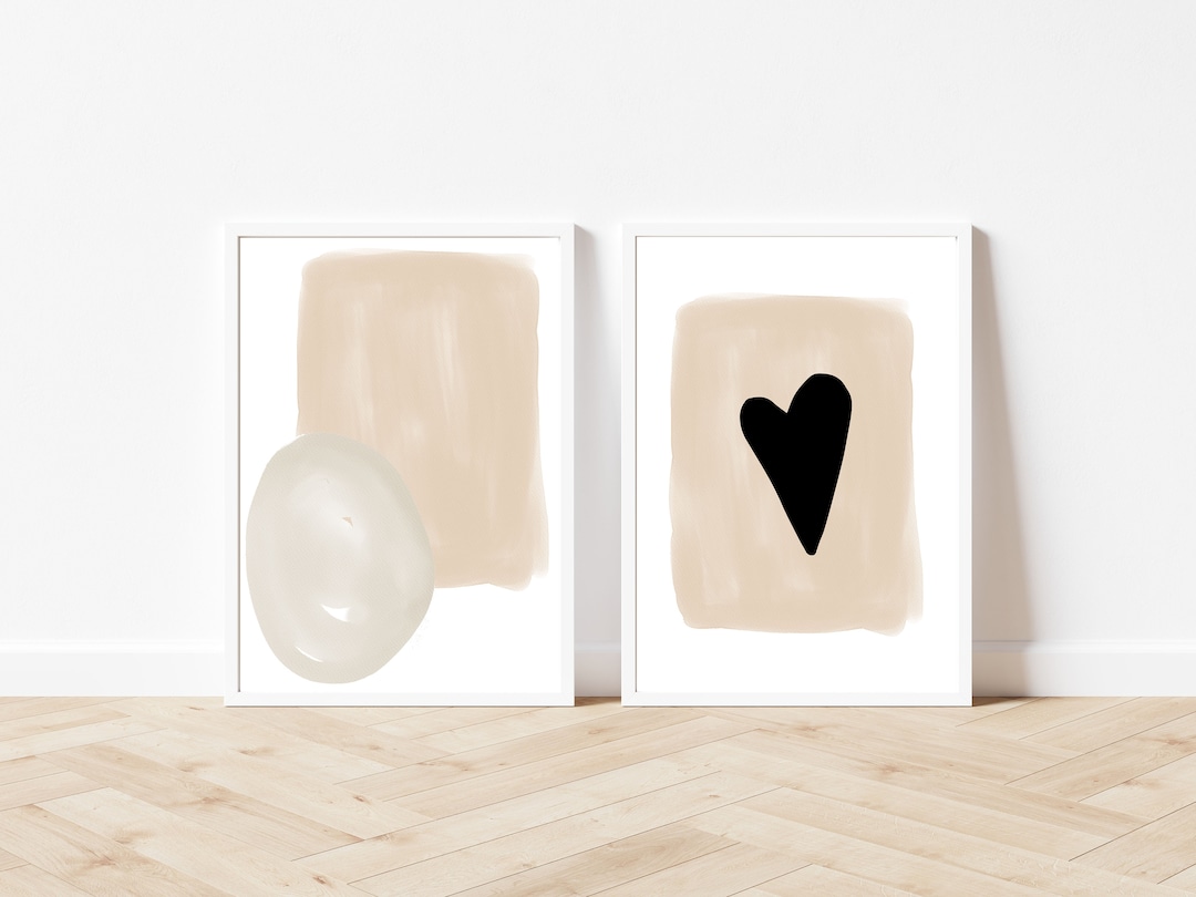 Beige Line Drawing Woman Bedroombathroom Prints Set of Two Beige ...