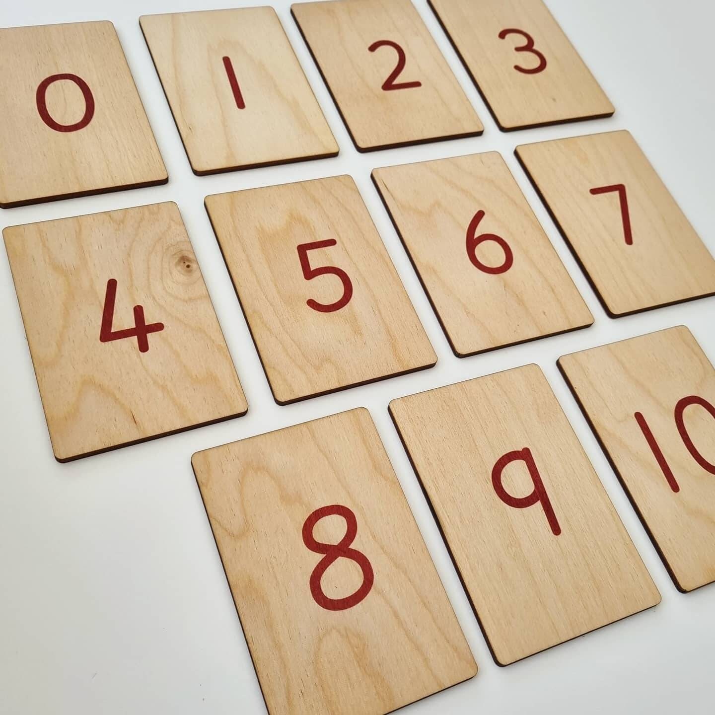 Wooden Number Flashcards The Original Wooden Numberline | Etsy