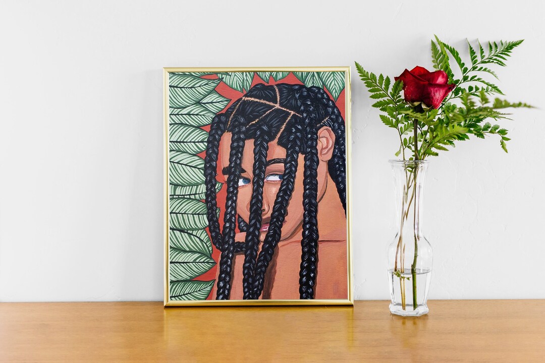 Braids POC Art Print, Wall Hanging, Wall Art, Home Decor, Office Decor ...