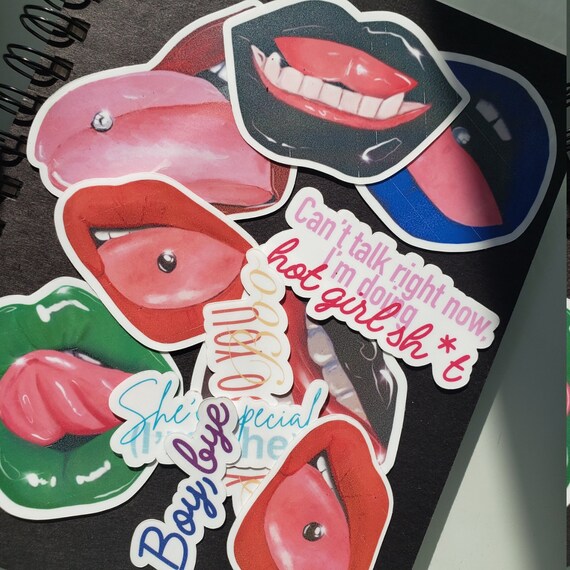 Freche Lippen Sticker Pack Günstige süße Sticker Bujo | Etsy