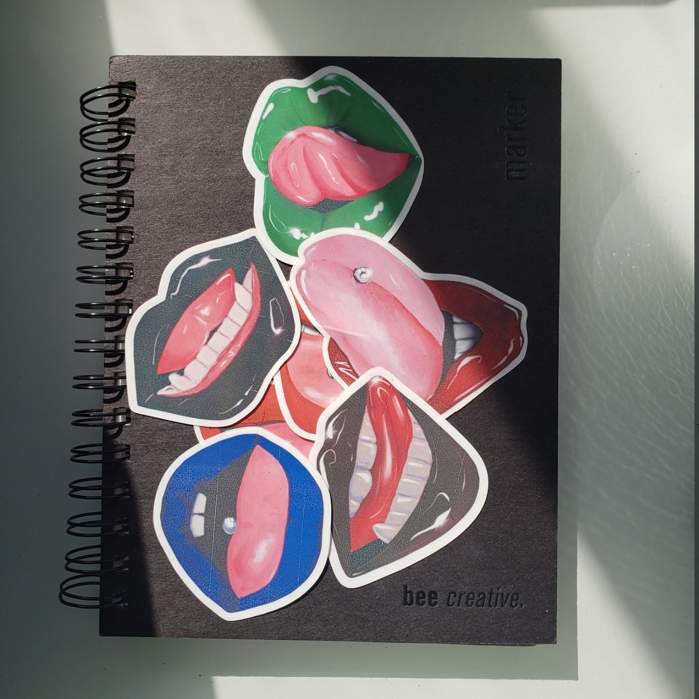 Freche Lippen Sticker Pack Günstige, süße Sticker, Bujo Sticker, Laptop ...