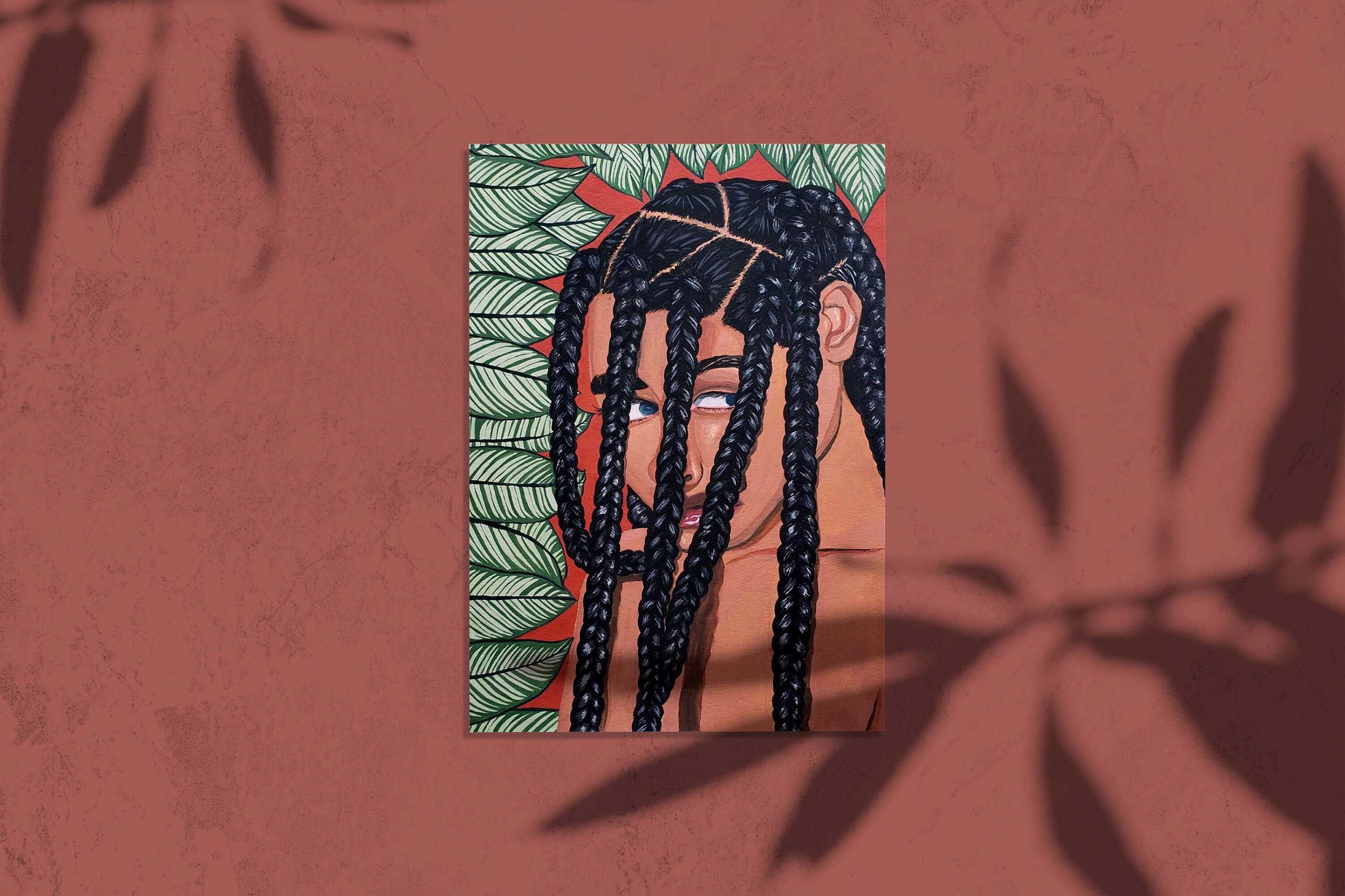 Braids POC Art Print, Wall Hanging, Wall Art, Home Decor, Office Decor ...