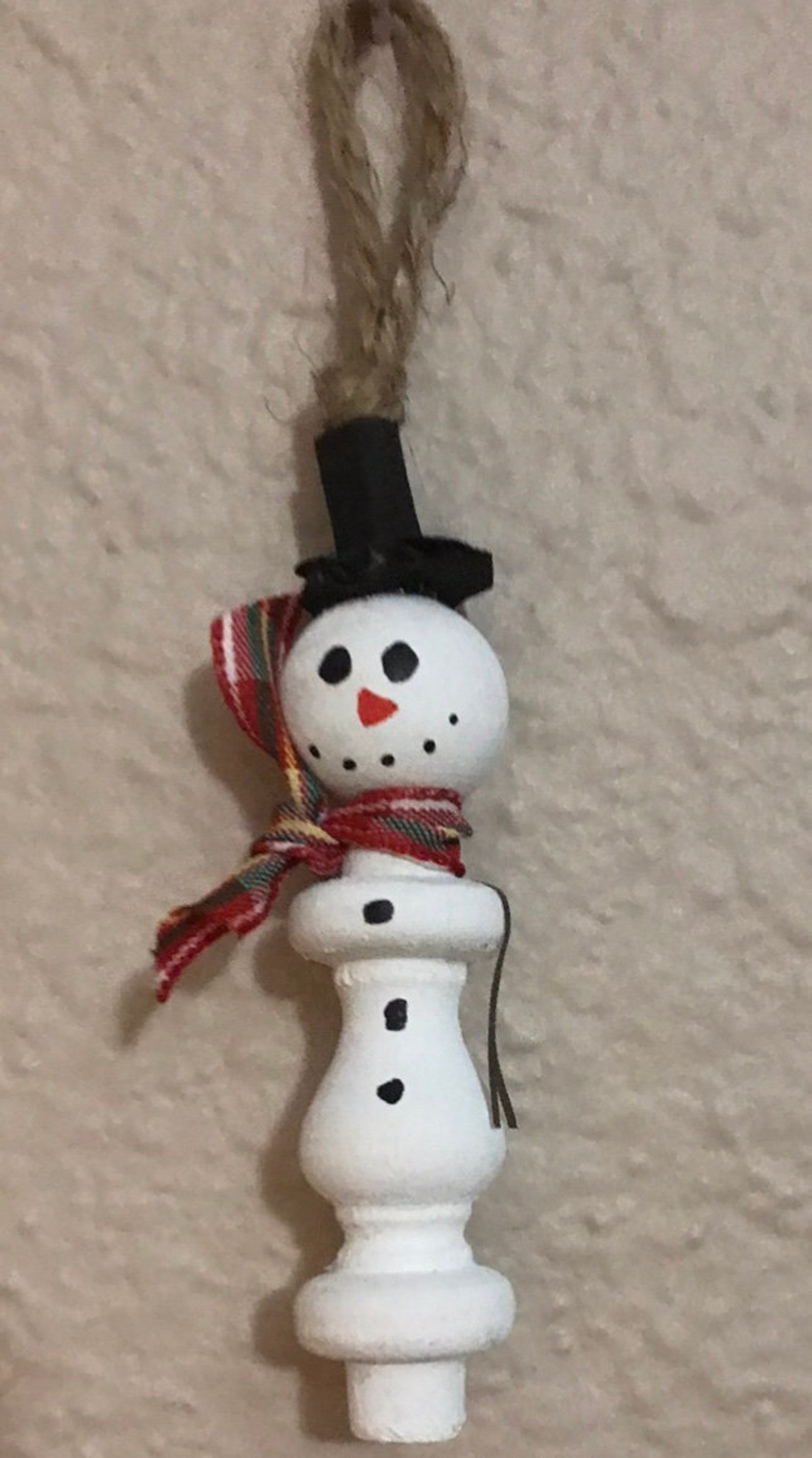 Snowman Spindle Ornament - Etsy