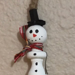 Snowman Spindle Ornament - Etsy