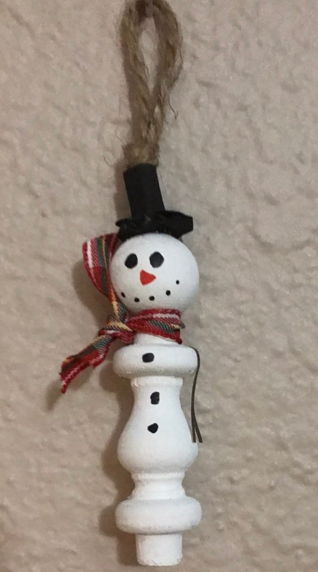 Snowman Spindle Ornament - Etsy