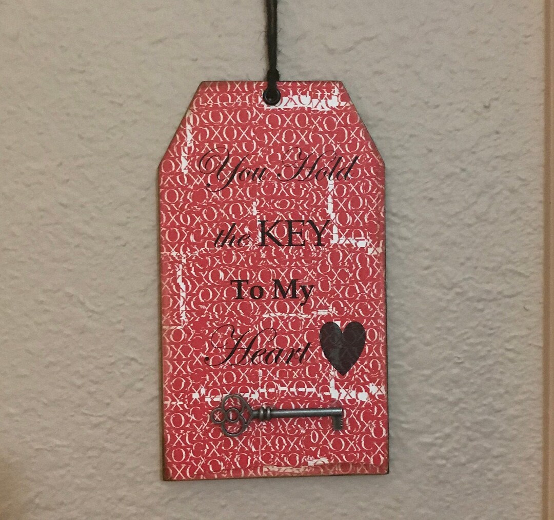 Wooden Tag You Hold the Key to My Heart Gift Tags 7 X 4 - Etsy