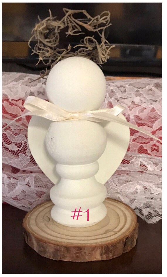 Shabby Chic Small Squatty Spindle Angels - Etsy