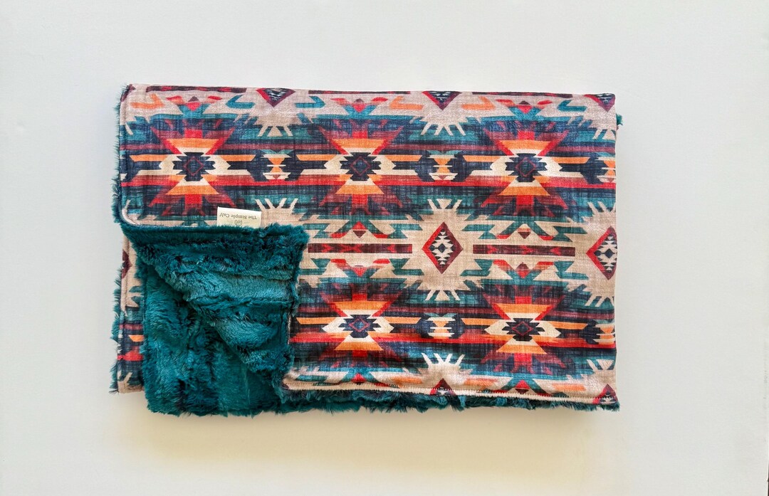 Southwest Baby Blanket, Blanket, Western Blanket, Minky Blanket, Faux ...