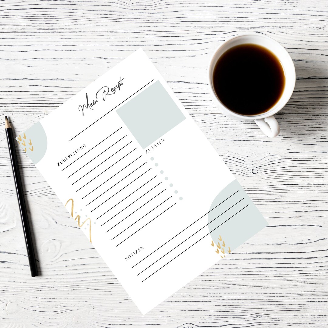 Recipe Sheets, Recipe Pad - Digital Download - to Print and Write on ...