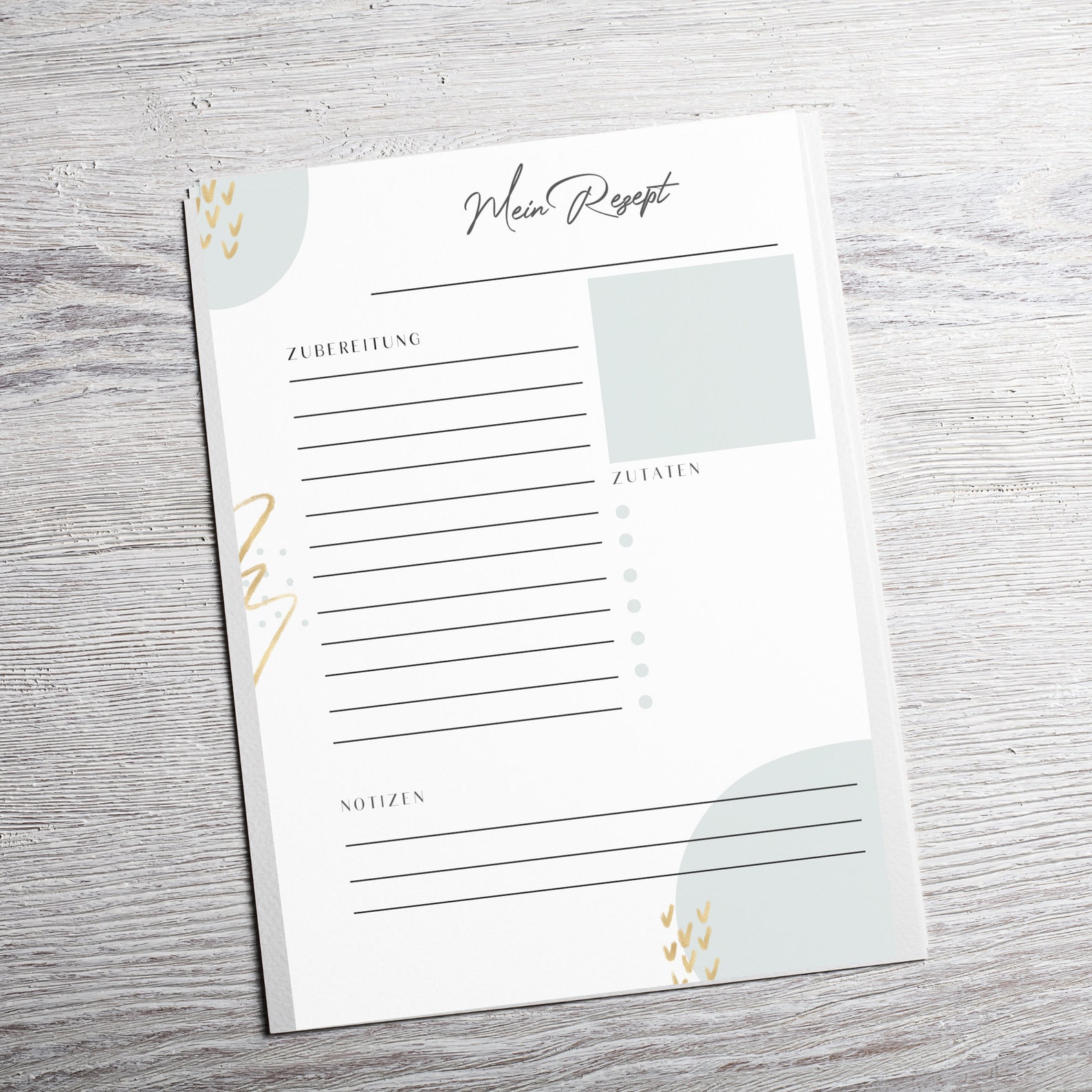 Recipe Sheets, Recipe Pad - Digital Download - to Print and Write on ...