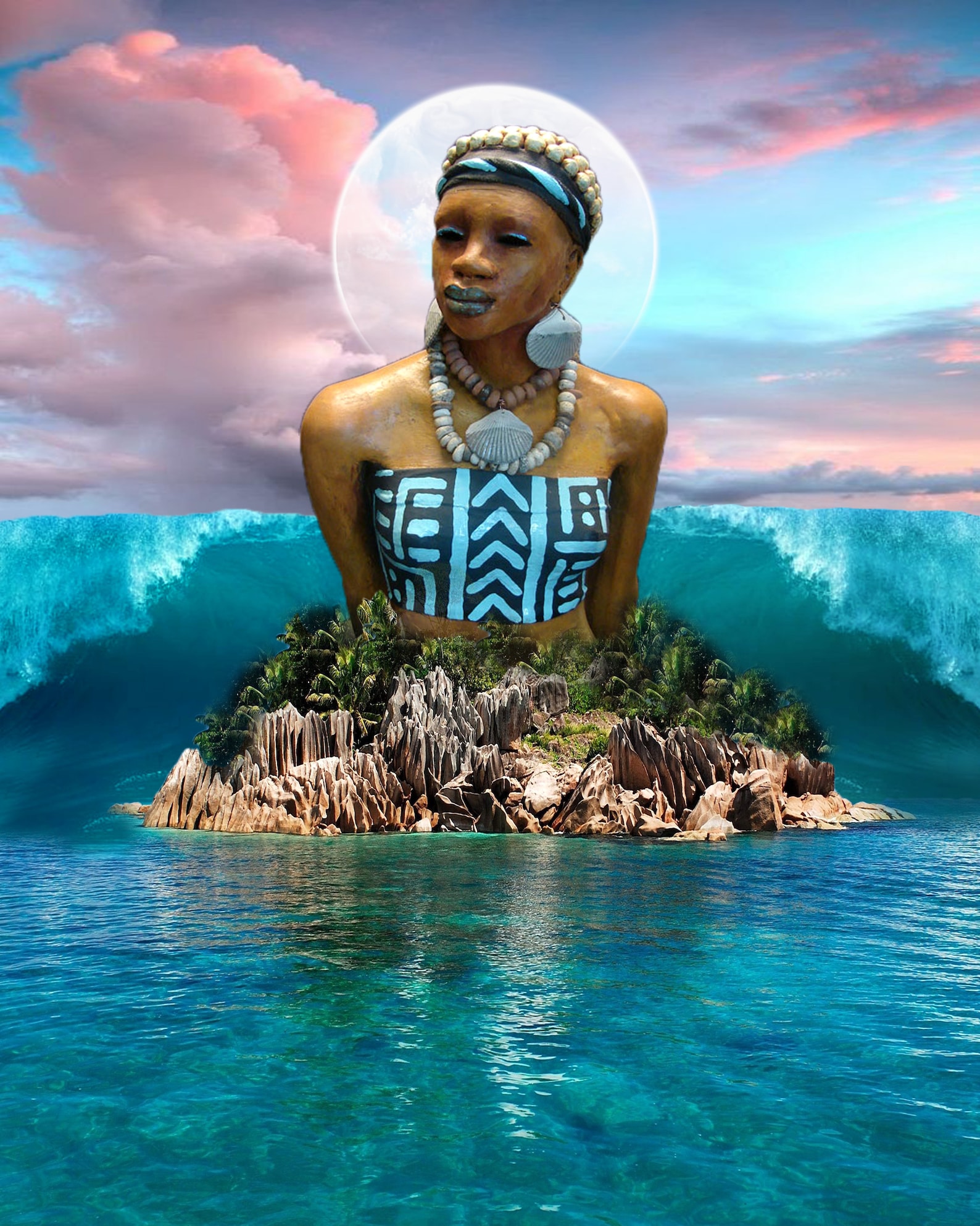 Mami Wata Water Godess Wall Art Ocean Themed Sea | Etsy