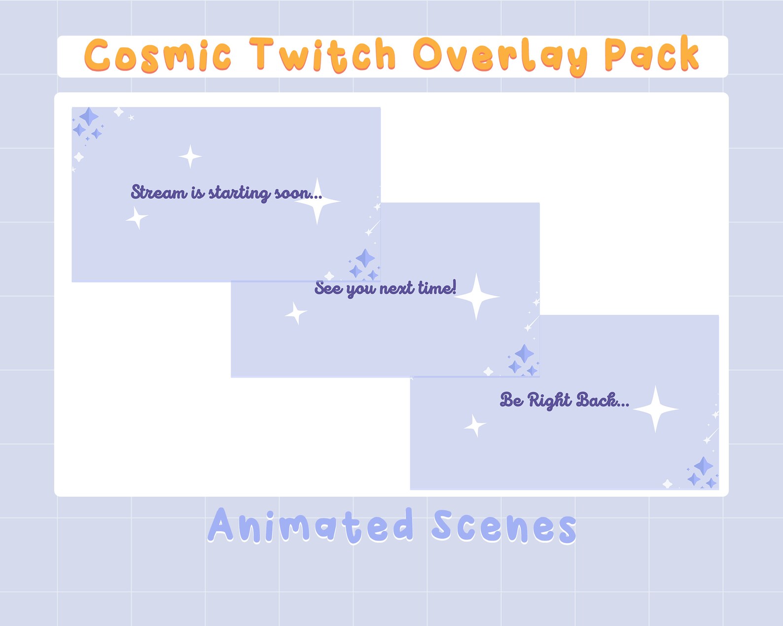 Cosmic Stream Overlay Bundle Pack With Labels, Scenes and Alerts - Very ...