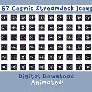 57 Animated Streamdeck Icons in a Cosmic Space Galaxy Design - Etsy
