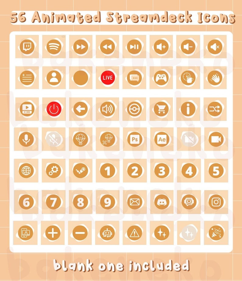 56 ANIMATED Streamdeck Icons With Functions for Streamers - Etsy