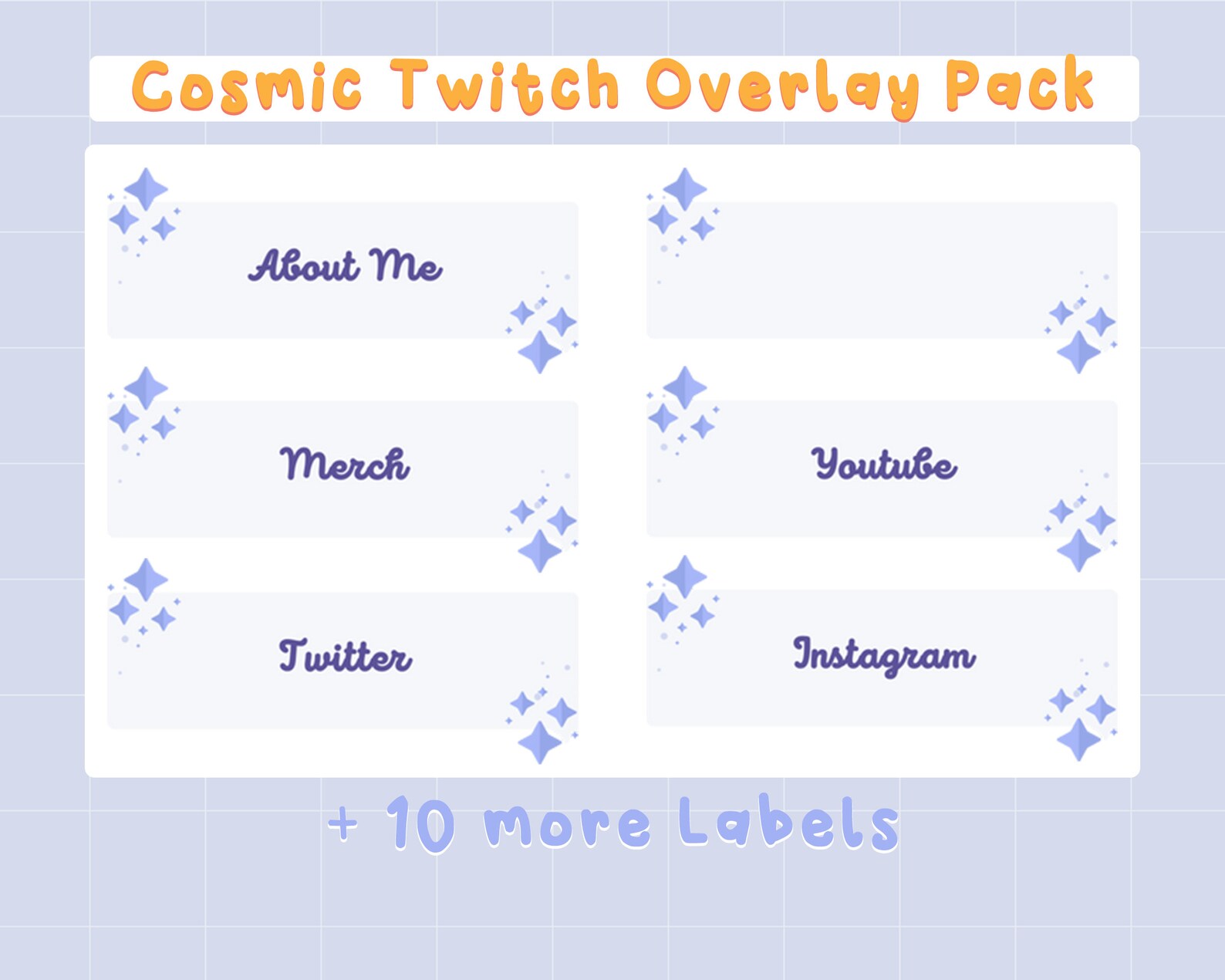 Cosmic Stream Overlay Bundle Pack With Labels, Scenes and Alerts - Very ...