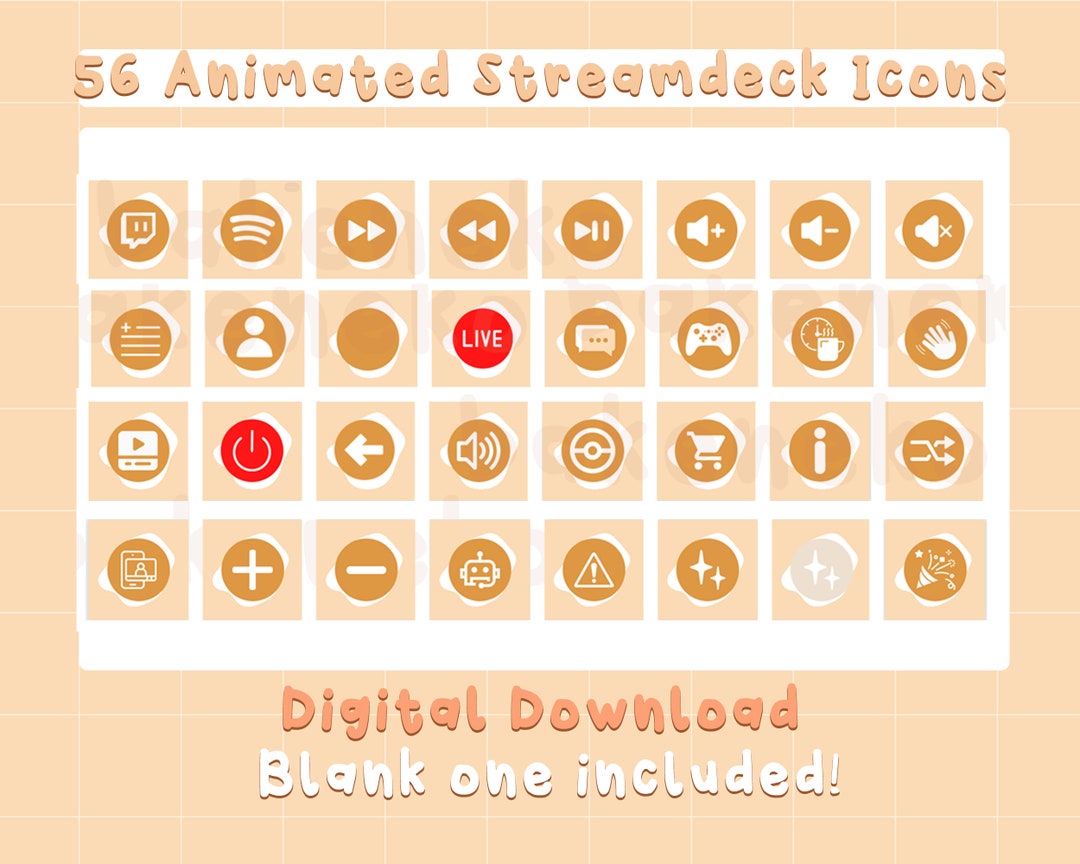 56 ANIMATED Streamdeck Icons With Functions for Streamers - Etsy