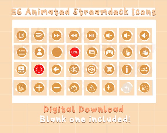 56 Animated Streamdeck Icons With Functions for Streamers - Etsy