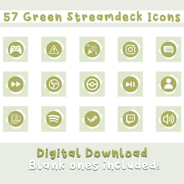 Green Streamdeck Icons - Etsy