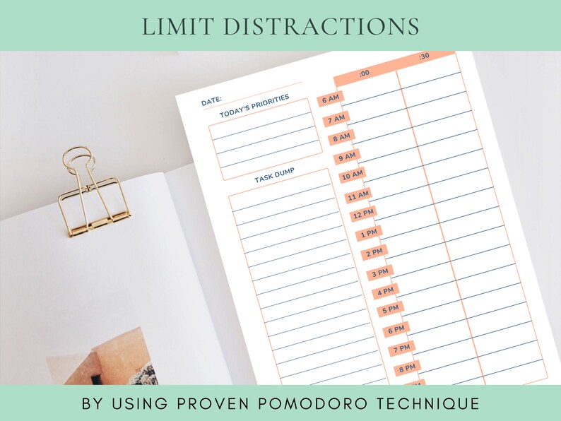 Time Blocking or Boxing to Organize Your Day, Printable, Time Block ...