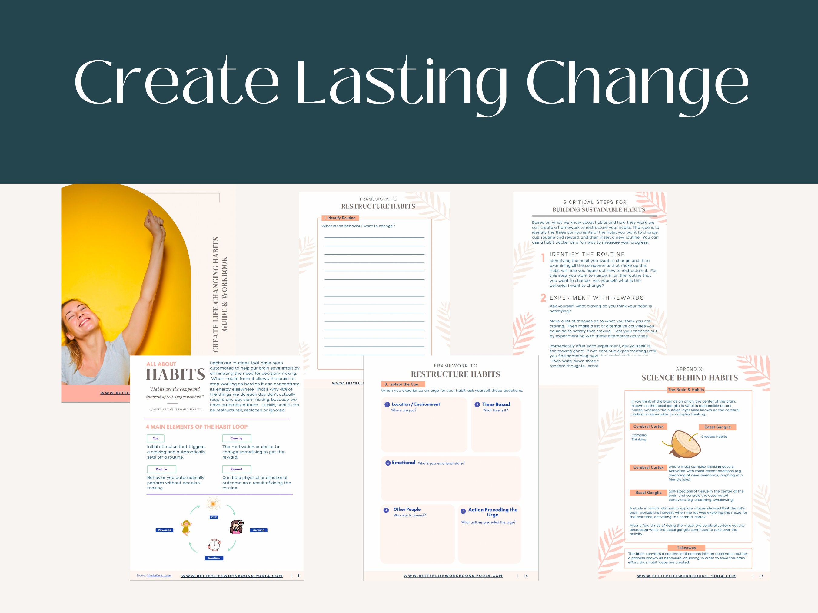 Atomic Habits Workbook Template | Editable Habit Tracker | Atomic ...