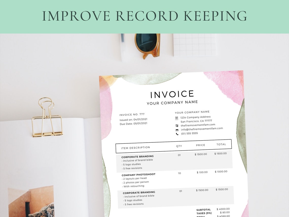 Invoice Template | Price List Template | Receipt Template | Business ...