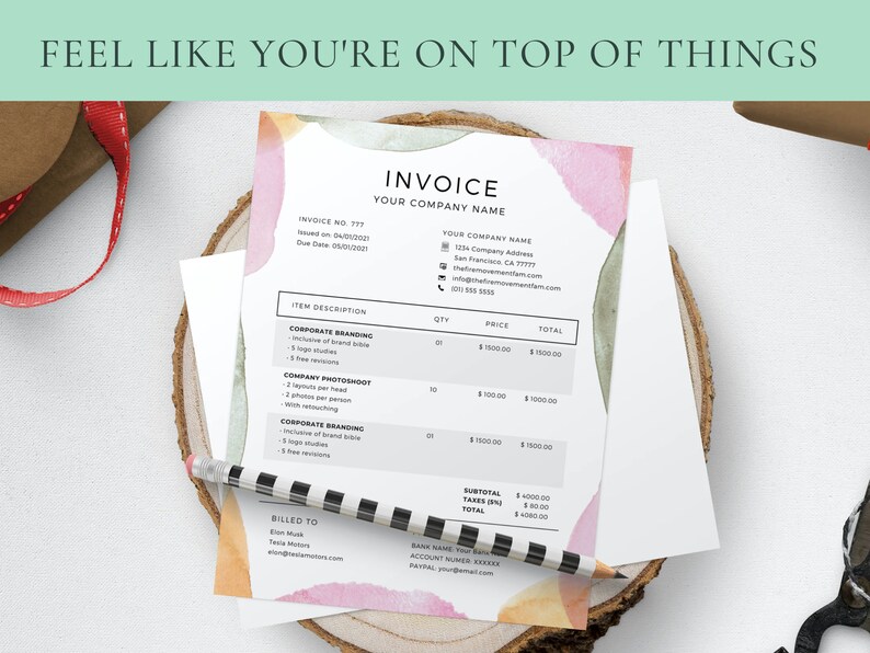 Invoice Template | Price List Template | Receipt Template | Business ...