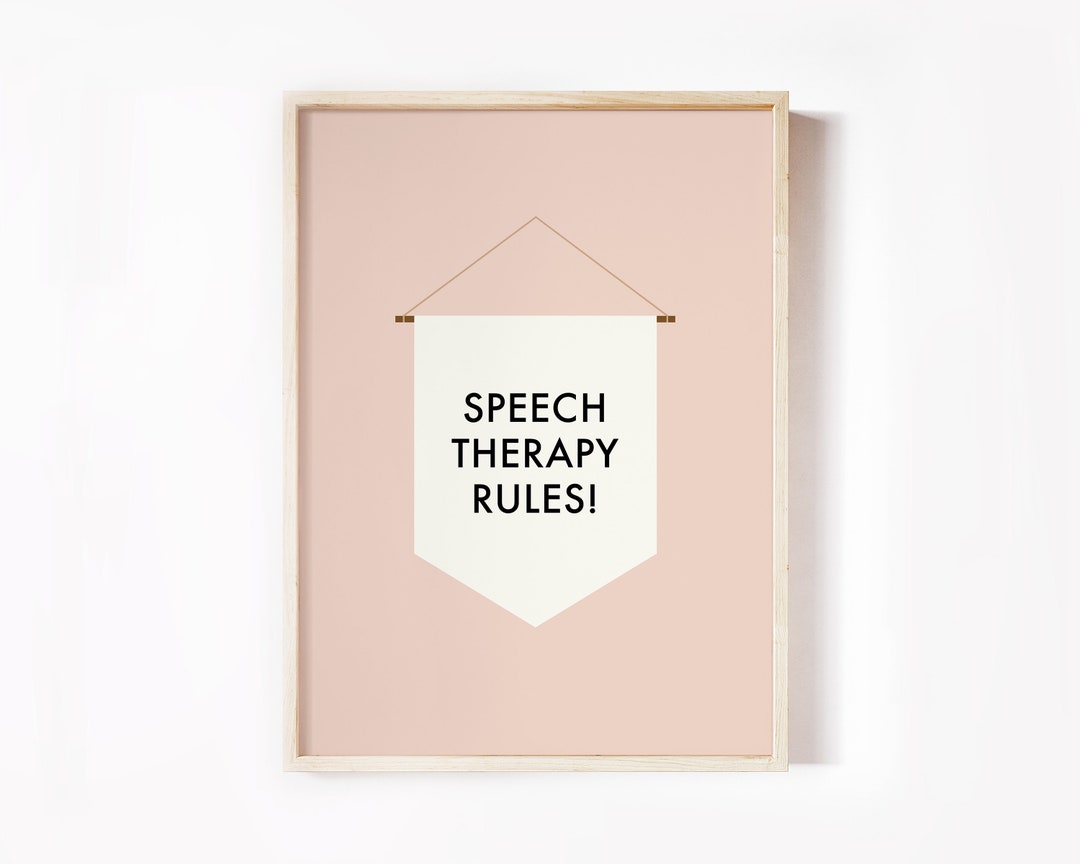 Speech Therapy Rules Digital Art Poster SLP, Speech Therapy, Speech ...