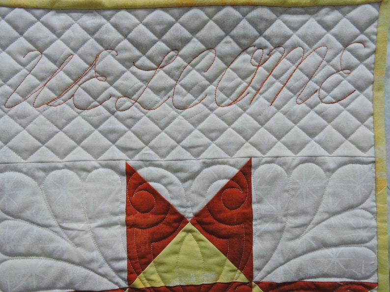 Welcome Door Sign Quilted Wall Hanging - Etsy