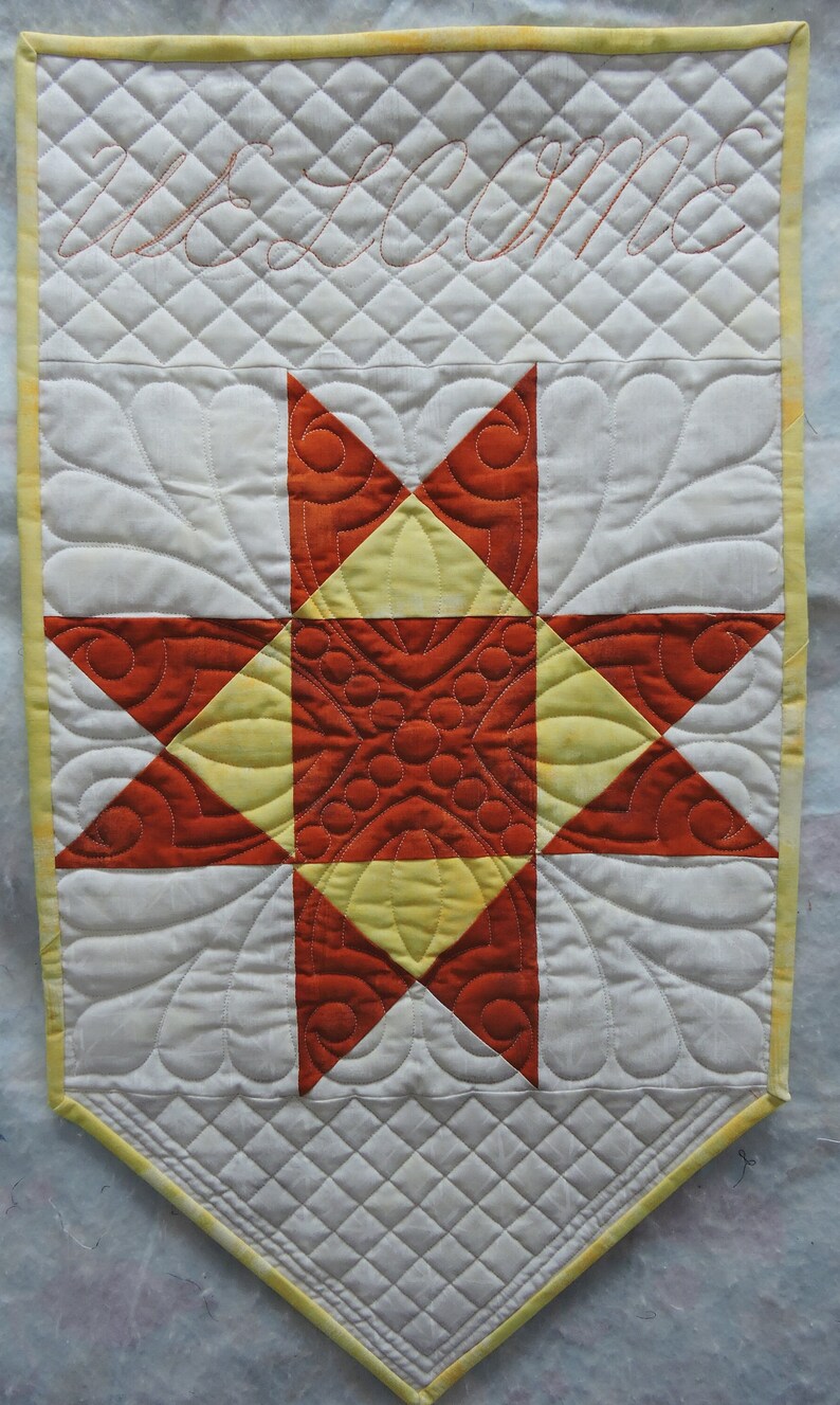 Welcome Door Sign Quilted Wall Hanging - Etsy