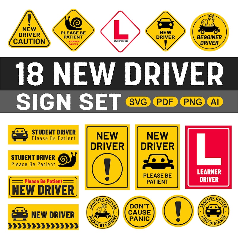 New Driver Car Stickers - Etsy