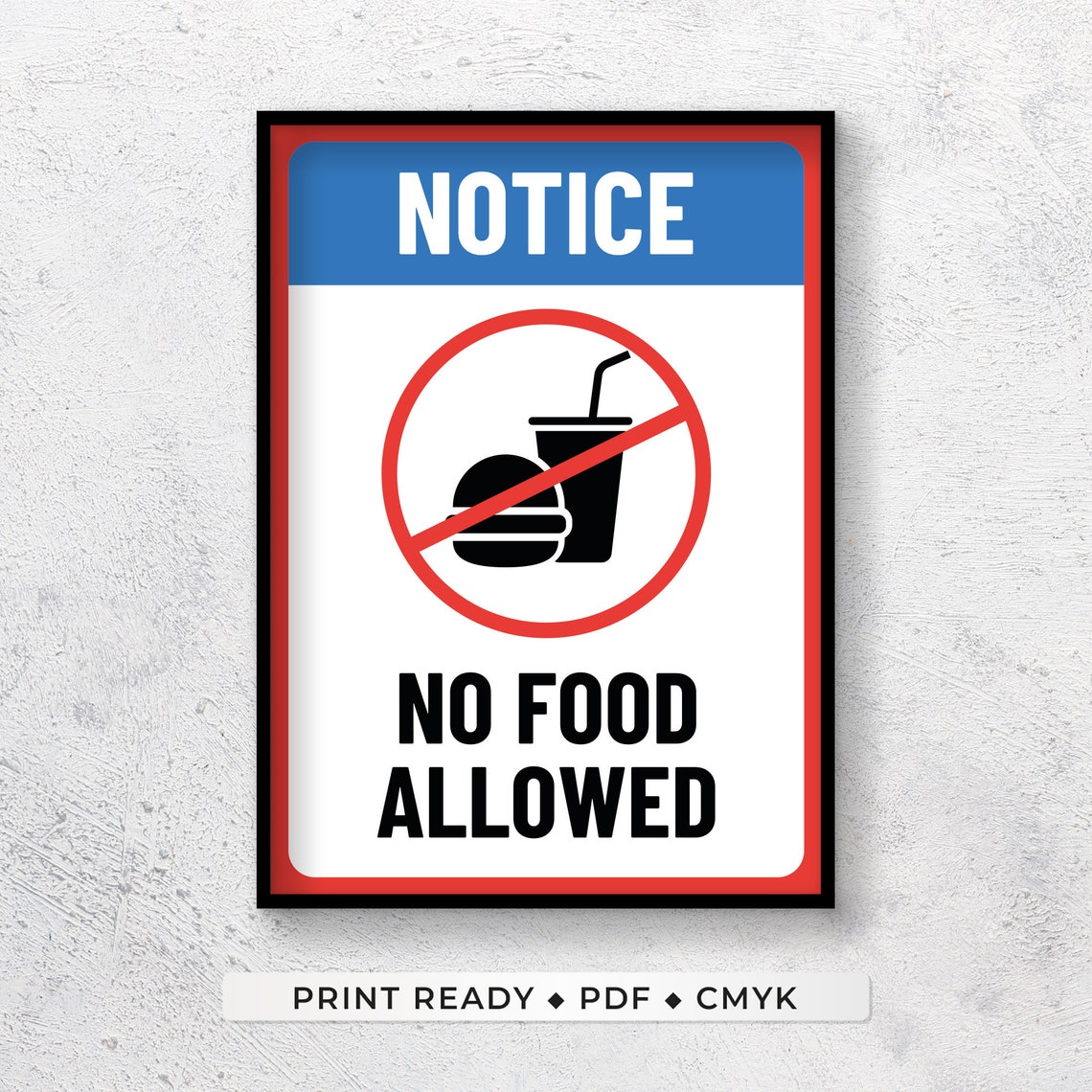 No Food Allowed Print Ready Sign Poster - Etsy UK