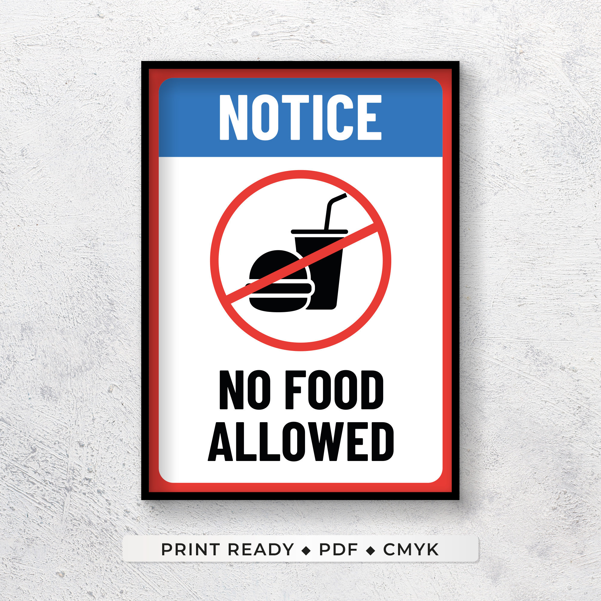 No Food Allowed Print Ready Sign Poster - Etsy UK