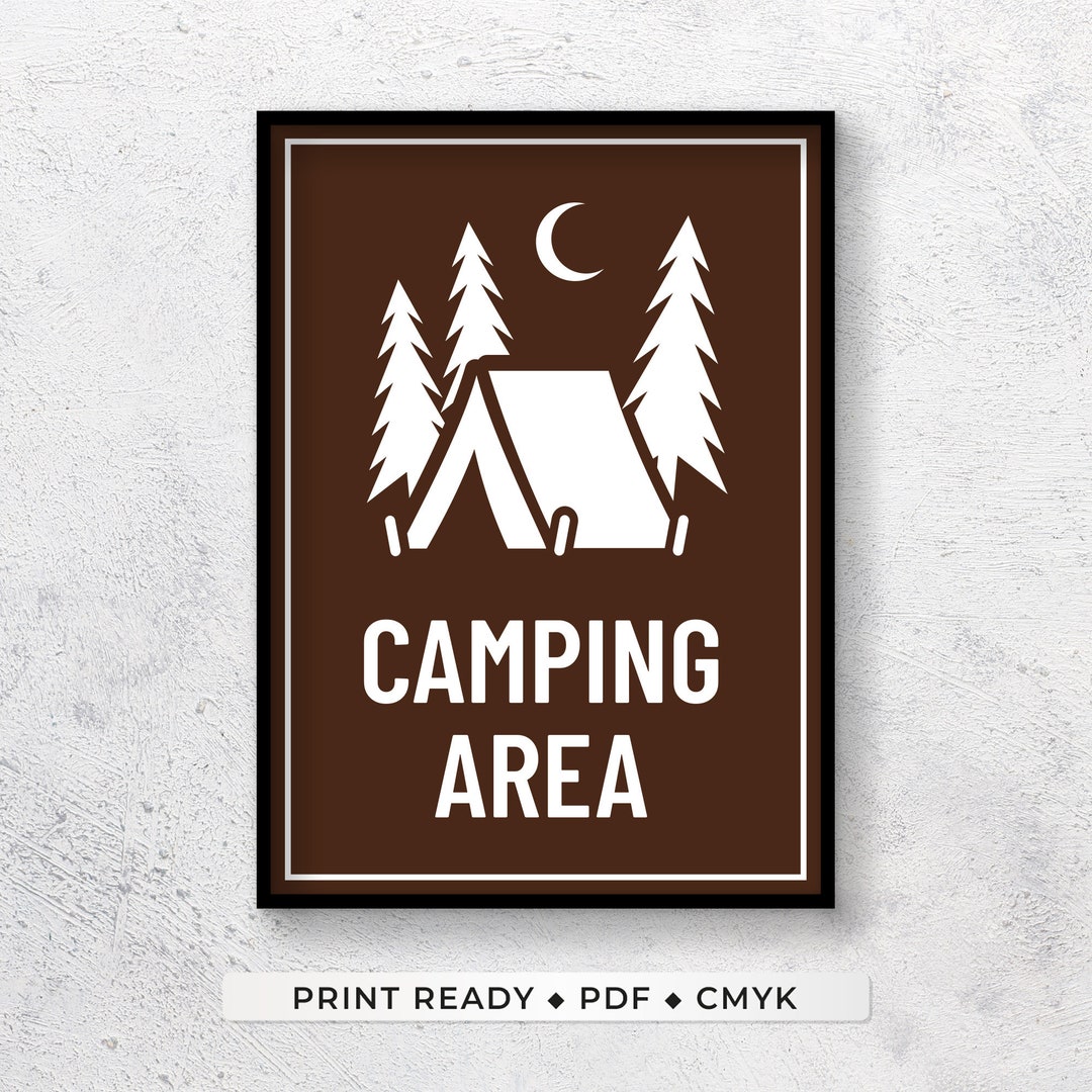 Camping Area Editable Ready to Print Digital Poster - Etsy