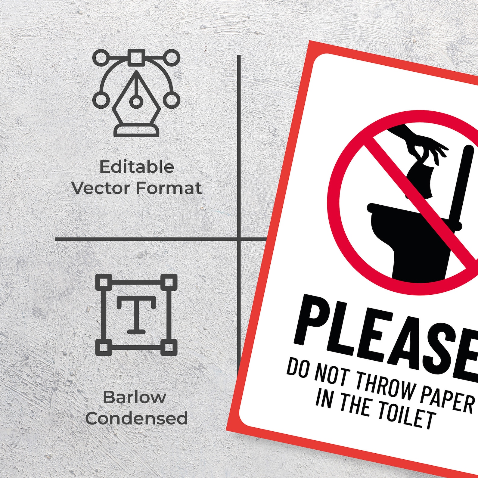 Please Do Not Throw Papers in the Toilet Print Ready Poster - Etsy