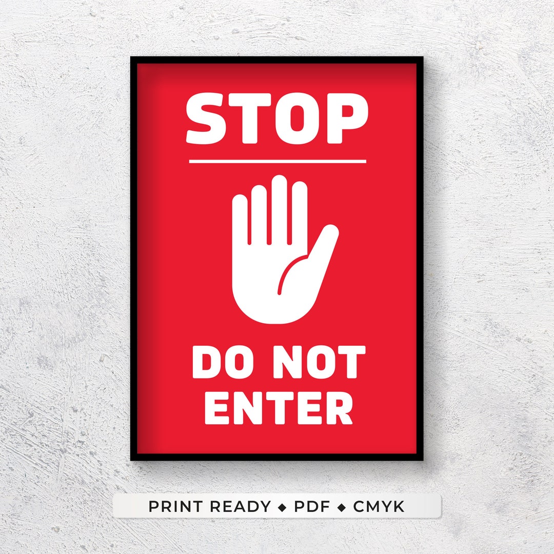 Stop, Do Not Enter, Staff Only Print Ready Vector Sign Poster - Etsy