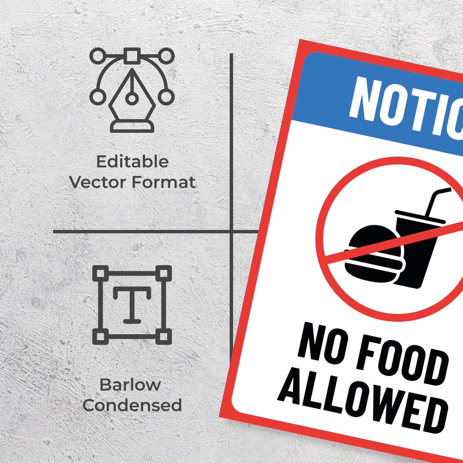 No Food Allowed Print Ready Sign Poster - Etsy UK