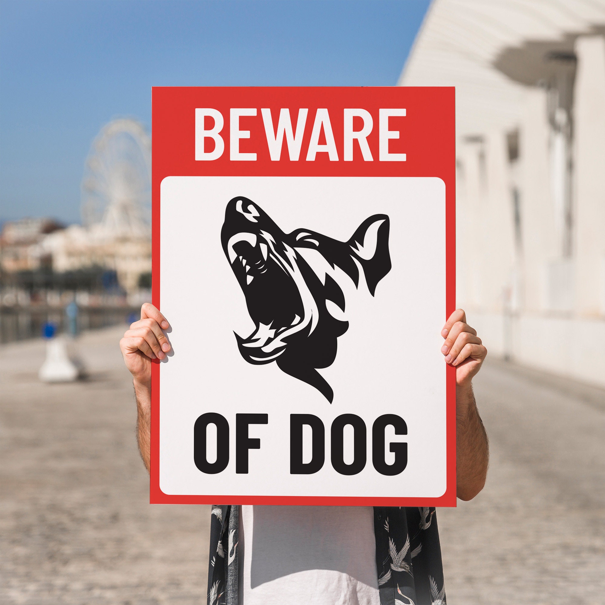 Beware of Dog Danger Print Ready Sign Vector - Etsy