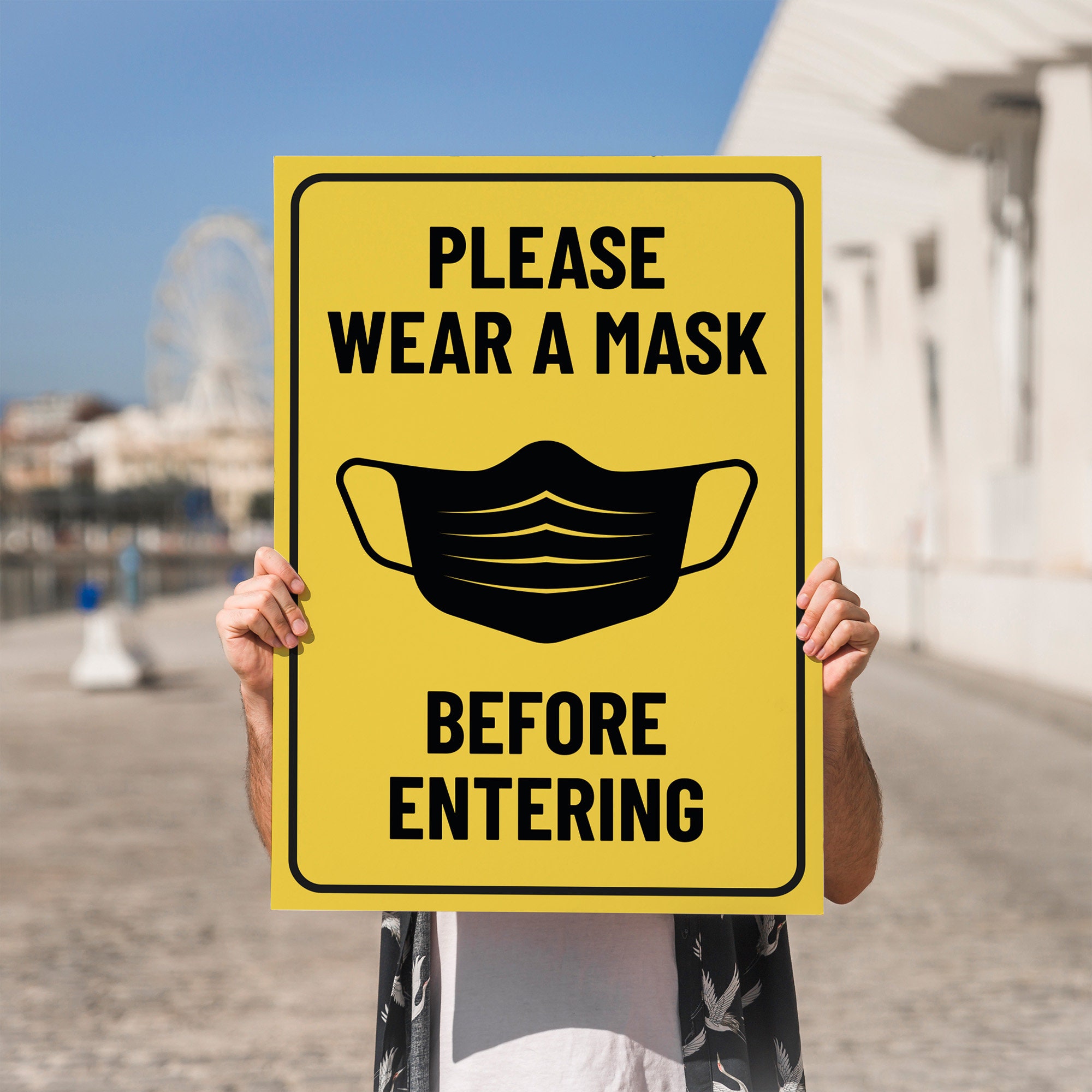 Please Wear Face Mask Print Ready Sign Poster - Etsy