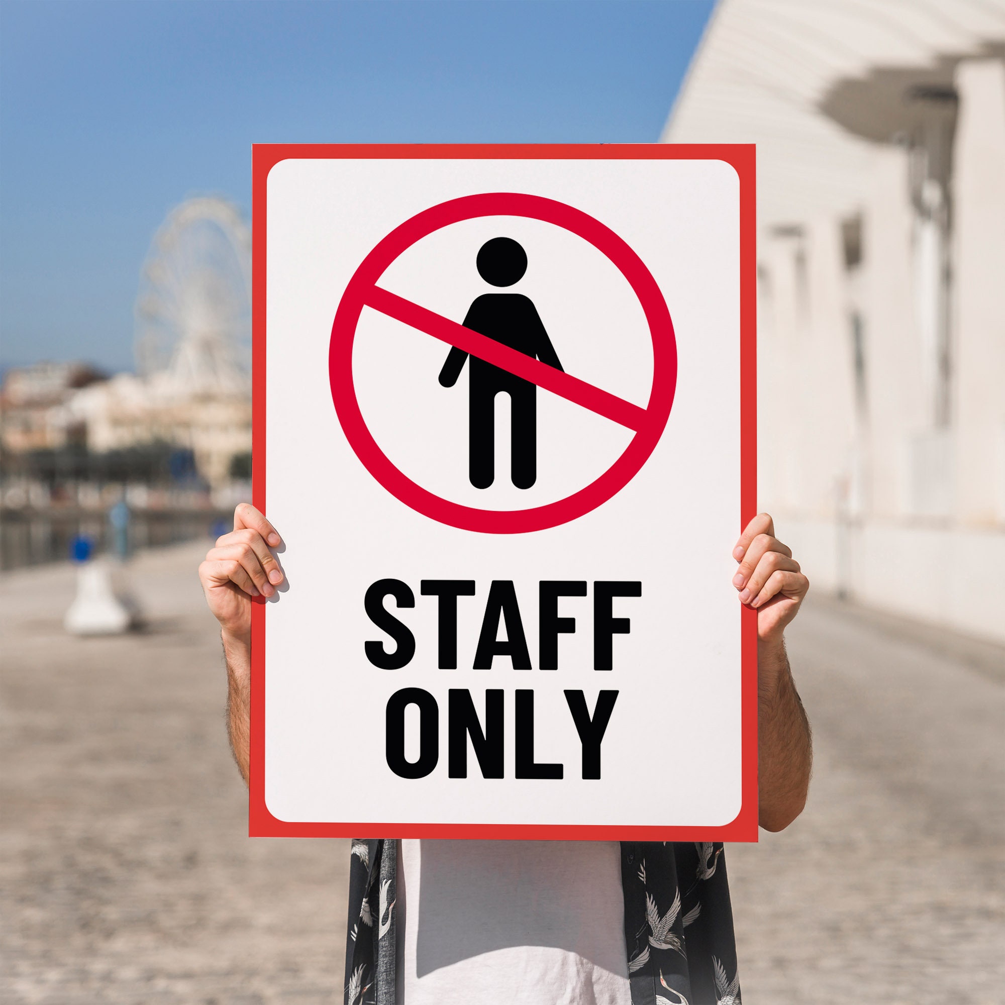 Staff Only Ready to Print Vector Sign Poster - Etsy