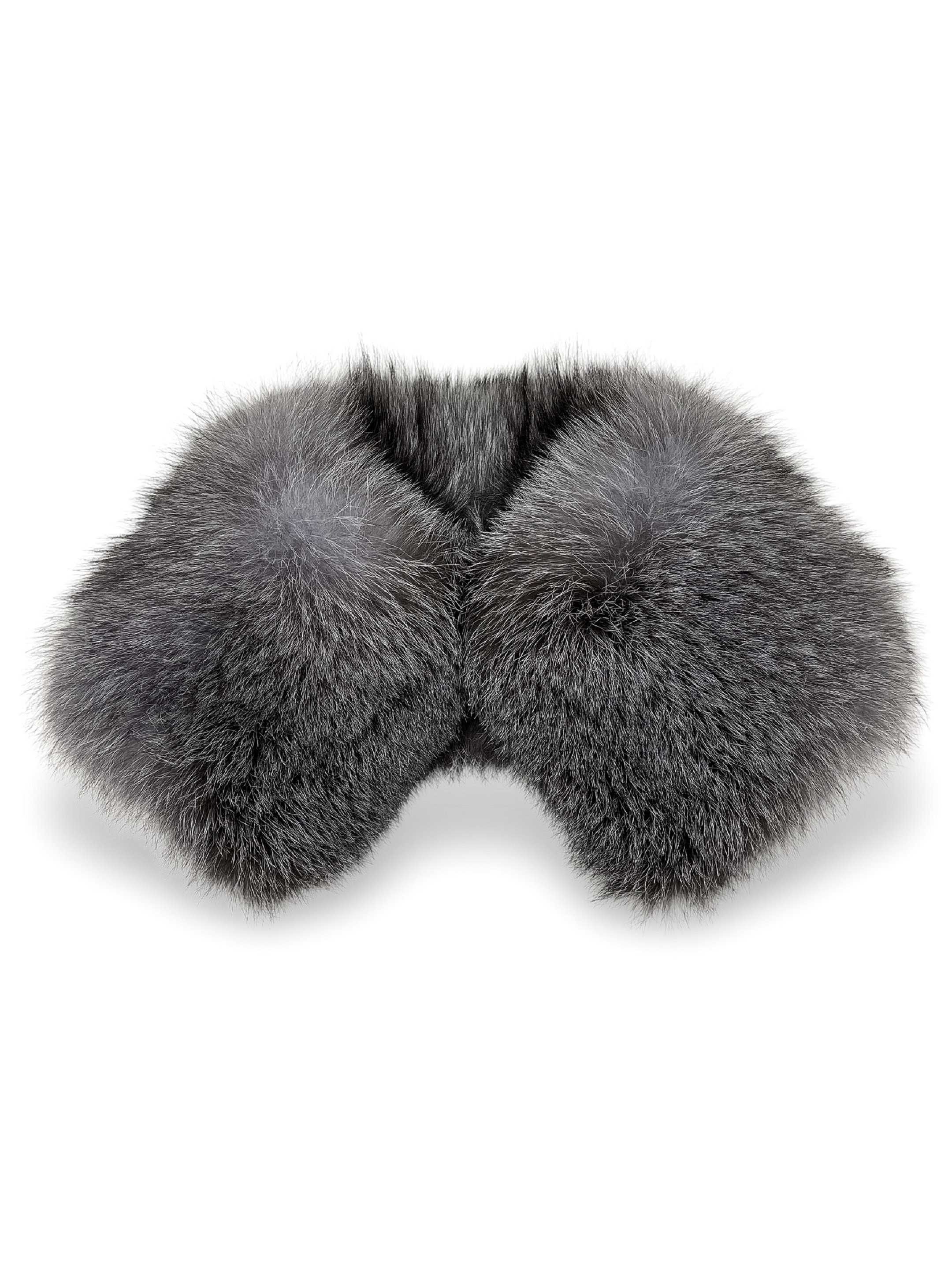 Large Silver Fox Fur Scarfhandmade Winter Furry Collar With A - Etsy