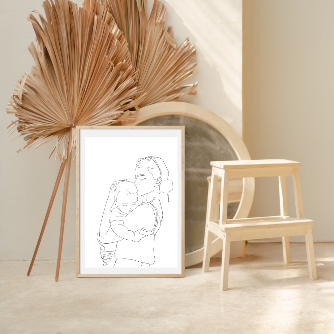 CUSTOM LINE DRAWING Custom Artwork Line Art Drawing Custom - Etsy